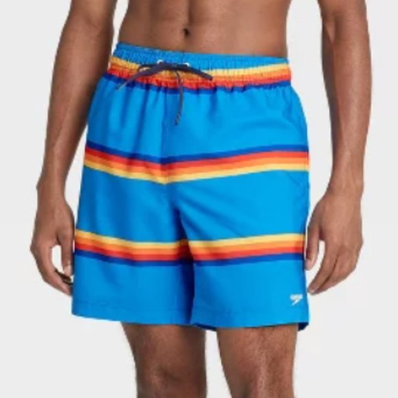 Speedo | Swim | Nwt Speedo Mens 8 Striped Four Horizon Volley Swim ...